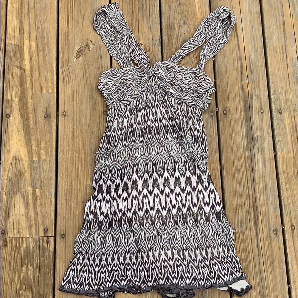 Authentic Missoni Knit Criss Cross Halter Dress - Gem